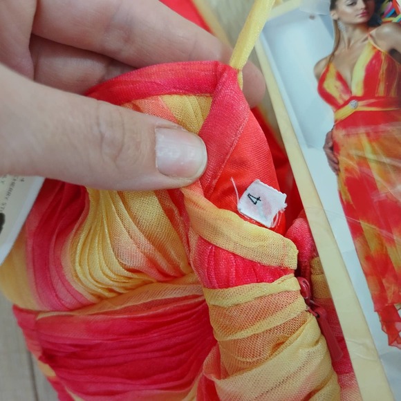 Affinity Bridal | Dresses | Affinity Bridal Strappy Pink Yellow Tie Dye ...